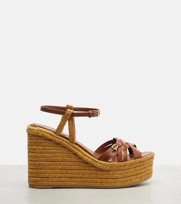 Valentino Garavani Bribri 120 Raffia Espadrille Wedges