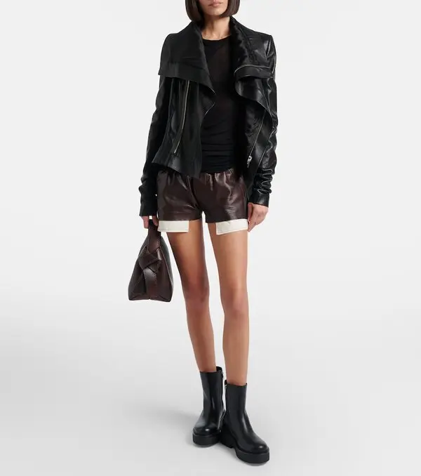 GIANVITO ROSSI Hiro Leather Platform Ankle Boots - Black