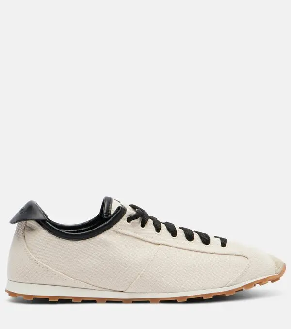 Jacquemus Leather-trimmed Canvas Sneakers