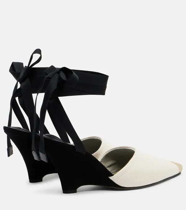 Jacquemus Canvas Wedges - Beige