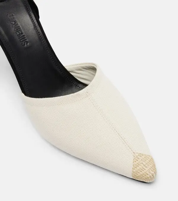 Jacquemus Canvas Wedges - Beige