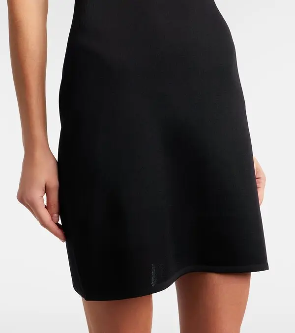 Saint Laurent Jersey Minidress - Black