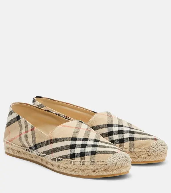 Burberry Check Espadrilles - Beige