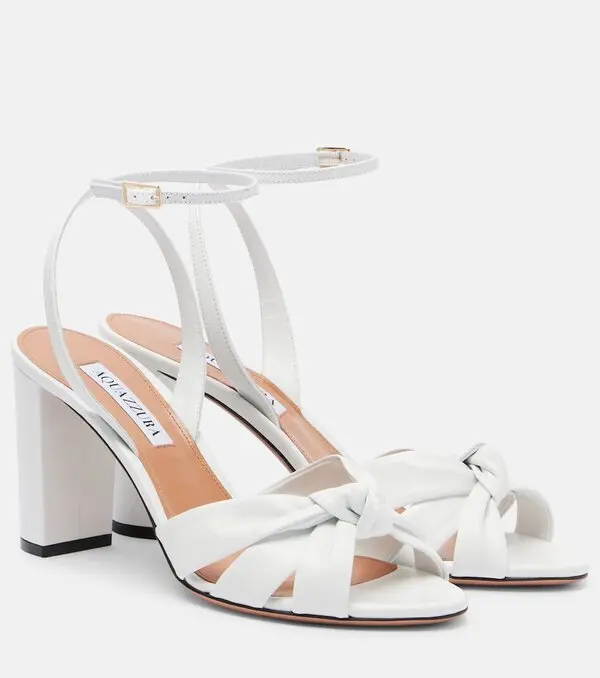 AQUAZZURA Nina Leather Sandals - White