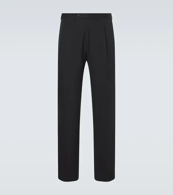 SAMAN AMEL Amo Silk Wide-leg Pants - Black