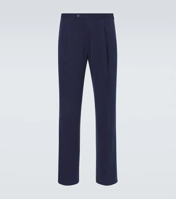 SAMAN AMEL Amo Silk Wide-leg Pants - Blue