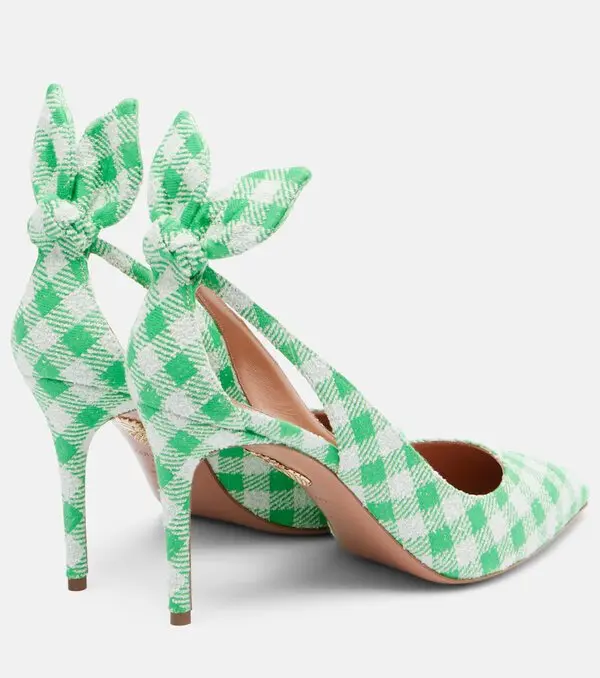 AQUAZZURA Bow-detail Checked Pumps
