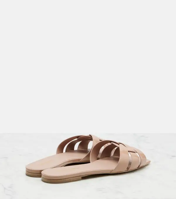 Saint Laurent Patent Leather Sandals - Pink