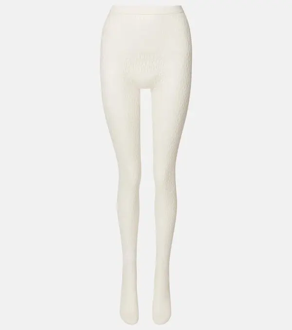 Wolford Daisy Net Tights - White