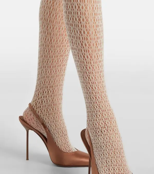 Wolford Daisy Net Tights - White