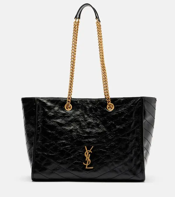 Saint Laurent Niki Medium Leather Shoulder Bag - Black