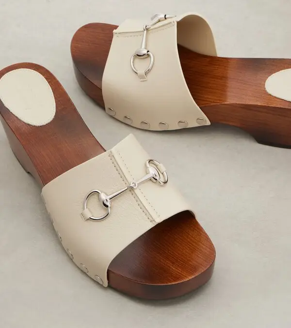 Gucci Horsebit Leather Clogs