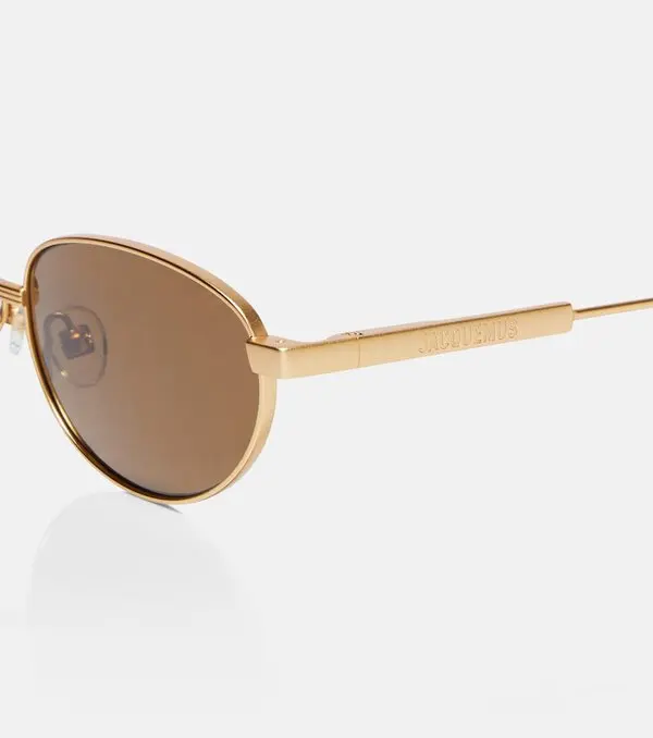 Jacquemus Oval Sunglasses - Gold