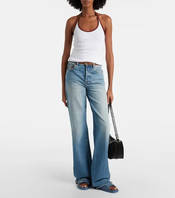 Gucci Gg Denim Sandals - Blue