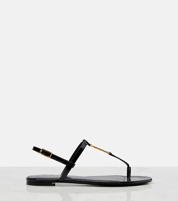 Saint Laurent Cassandre Thong Sandals