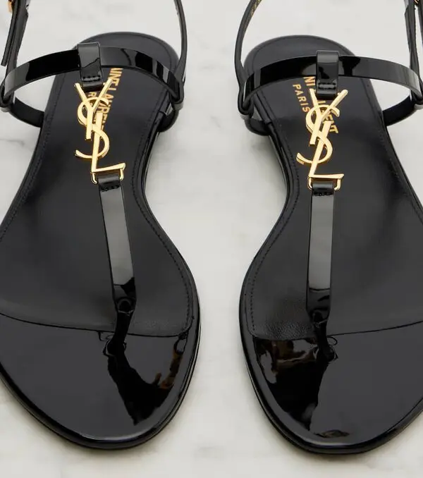 Saint Laurent Cassandre Thong Sandals