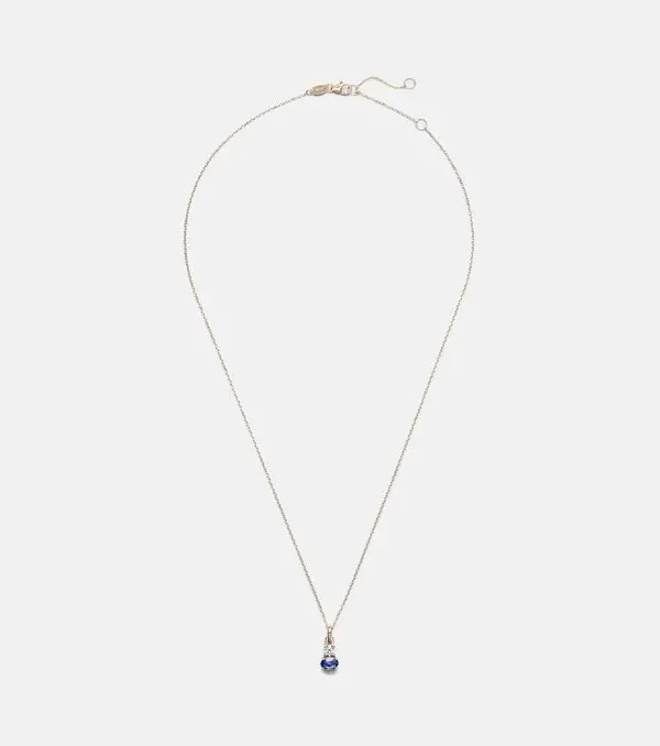 STONE AND STRAND Full Volume 14kt Necklace With Sapphire And Diamond - Gold