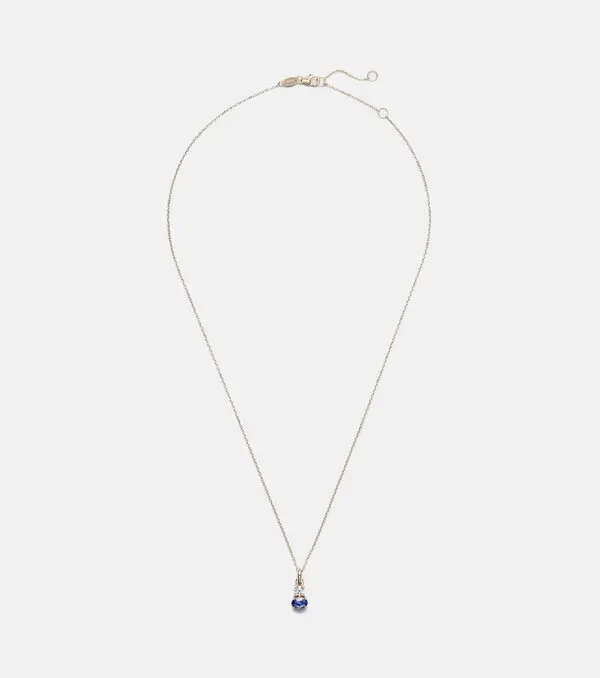 STONE AND STRAND Full Volume Sapphire And Diamond 14kt Necklace - Gold
