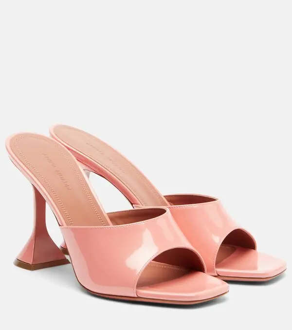 Amina Muaddi Lupita Patent Leather Mules