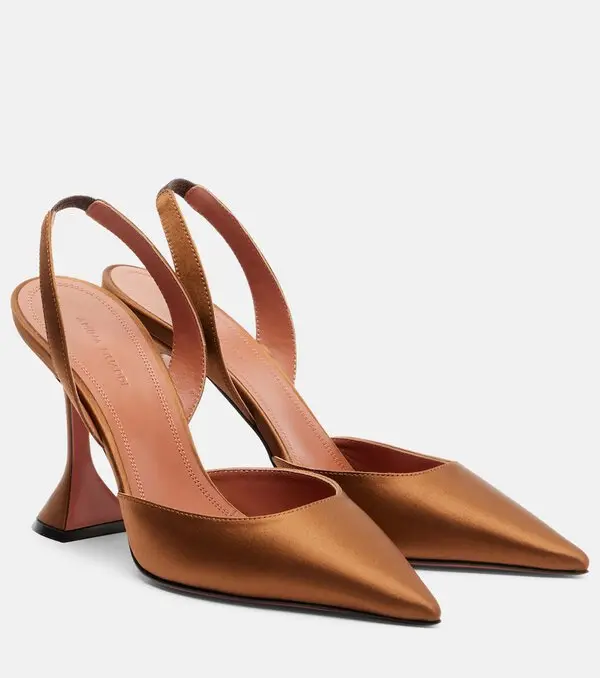 Amina Muaddi Holli Slingback Pumps
