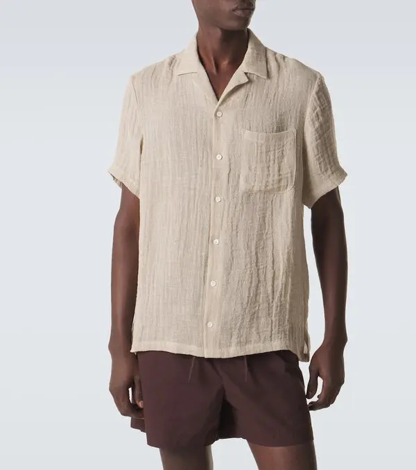 Le Kasha Linen Bowling Shirt