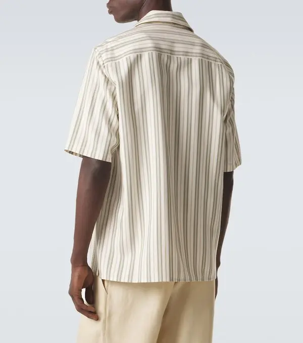 Le Kasha Striped Silk Bowling Shirt