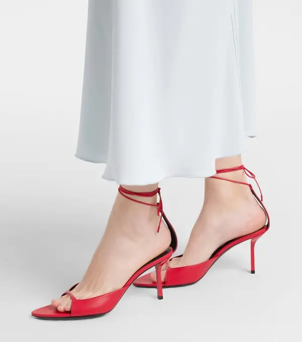 Victoria Beckham Eliza 75 Leather Sandals - Red