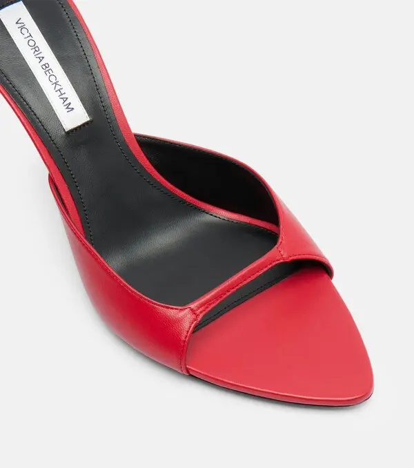 Victoria Beckham Eliza 75 Leather Sandals - Red