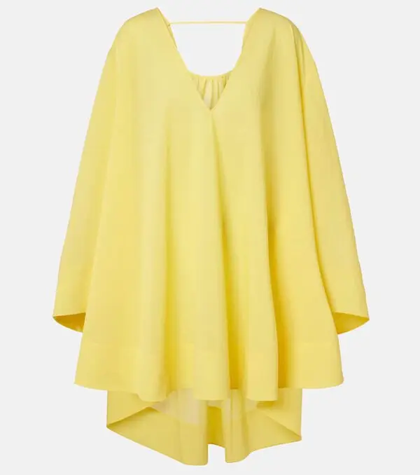 Jacquemus Paysan Cotton-blend Poplin Minidress - Yellow