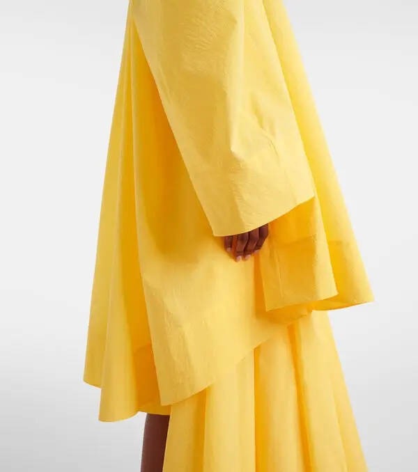 Jacquemus Paysan Cotton-blend Poplin Minidress - Yellow