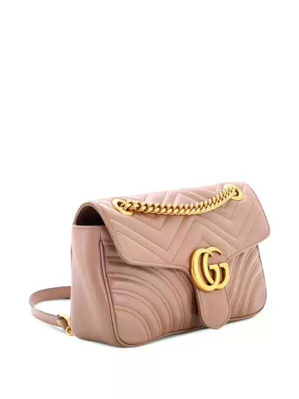 Gucci Gg Marmont Flap Bag Matelasse Leather Medium