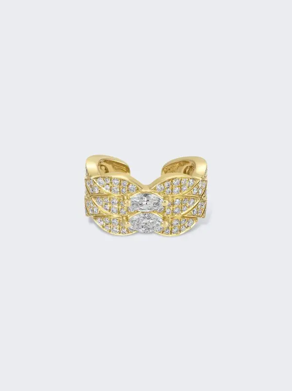 ANITA KO Marquise Diamond Talitha Ear Cuff 18k Yellow Gold - Yg