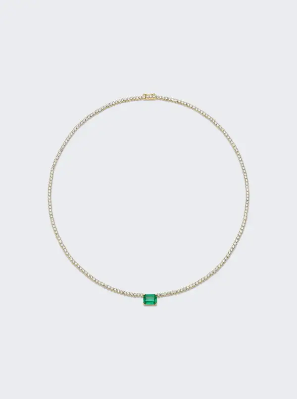ANITA KO Hepburn Choker With Emerald Center 18k Yellow Gold - Yg