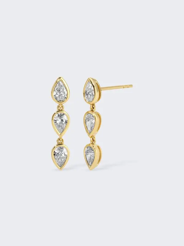ANITA KO Bezeled Pear Diamond Elodie Drops 18k Yellow Gold - Yg