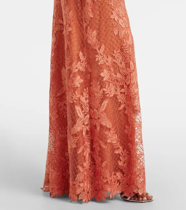 Elie Saab Embroidered Lace And Tulle Gown