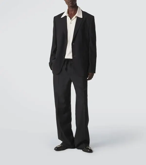 Dolce & Gabbana Virgin Wool Twill Wide-leg Pants