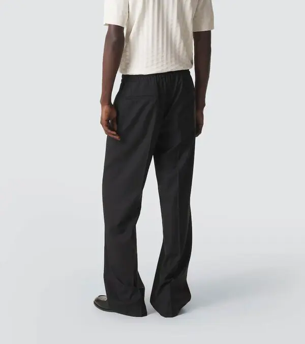 Dolce & Gabbana Virgin Wool Twill Wide-leg Pants
