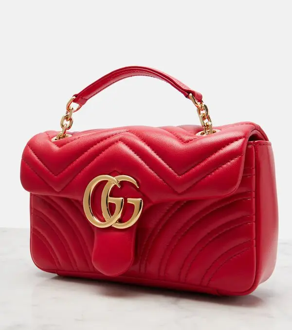 Gucci Gg Marmont Small Leather Shoulder Bag