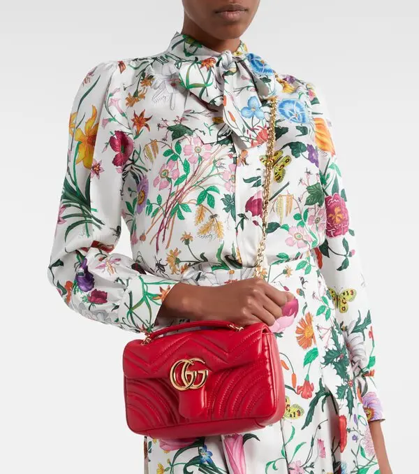 Gucci Gg Marmont Small Leather Shoulder Bag