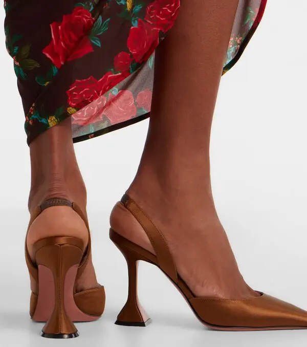 Amina Muaddi Holli Slingback Pumps