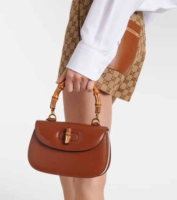 Gucci Bamboo 1947 Small Leather Top-handle Bag