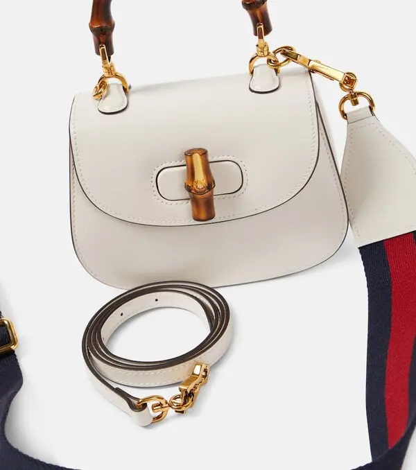 Gucci Bamboo 1947 Mini Leather Top-handle Bag - White