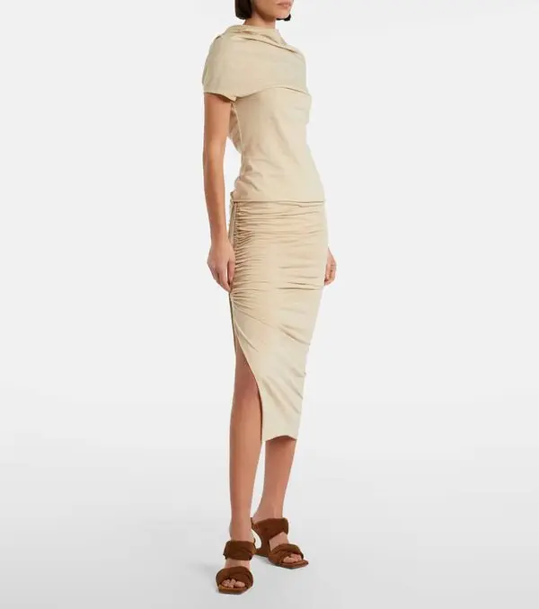 Rick Owens Cotton Jersey Top - Beige