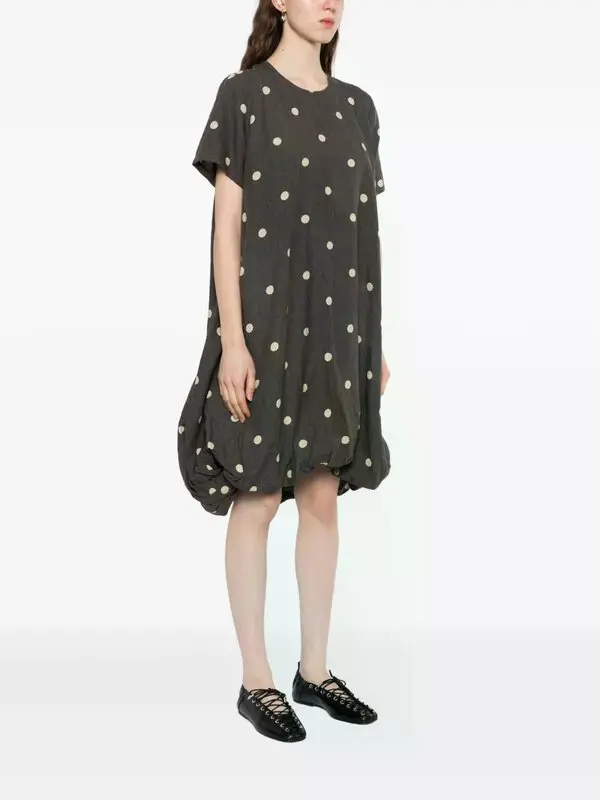 JNBY Polka-dot Mini Dress - Brown