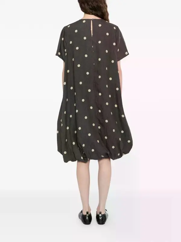 JNBY Polka-dot Mini Dress - Brown