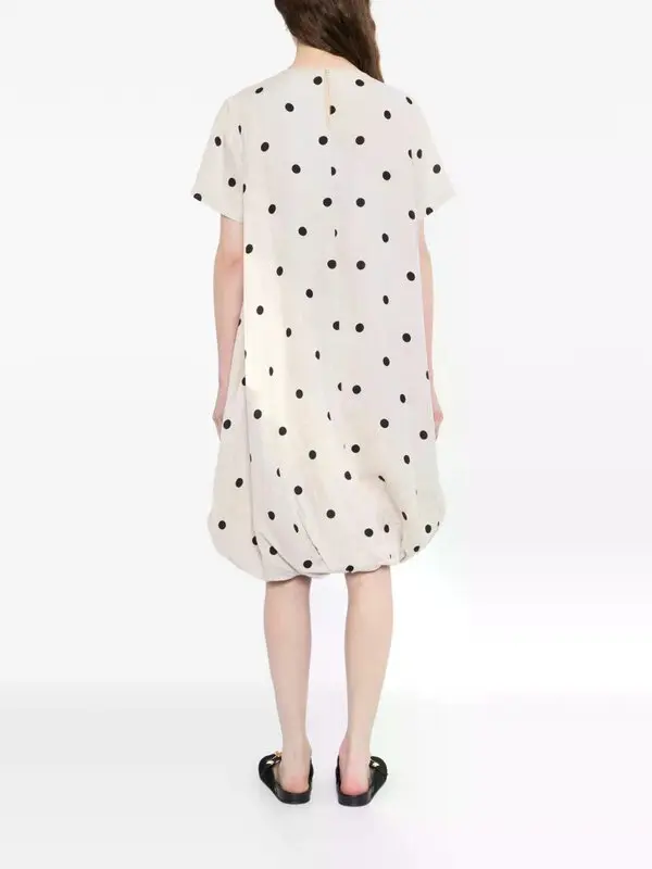 JNBY Polka Dot Puffball Dress - Neutrals