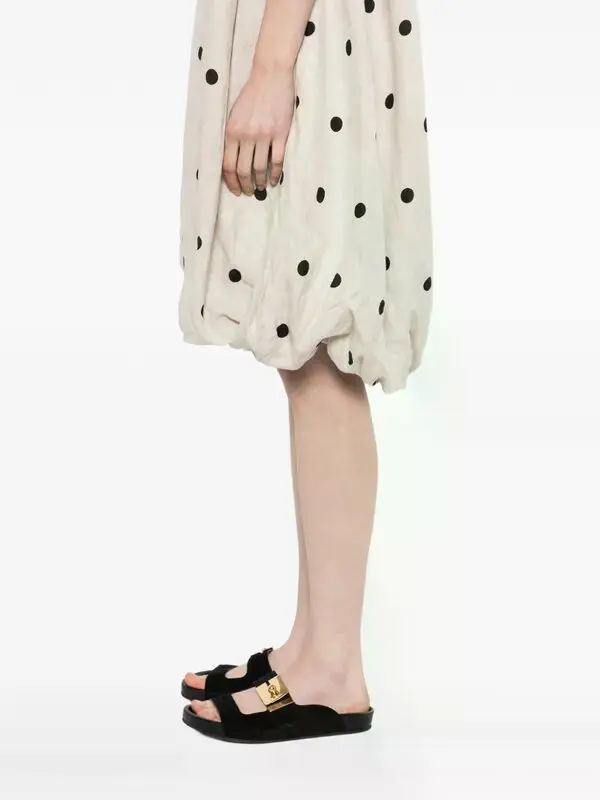 JNBY Polka Dot Puffball Dress - Neutrals