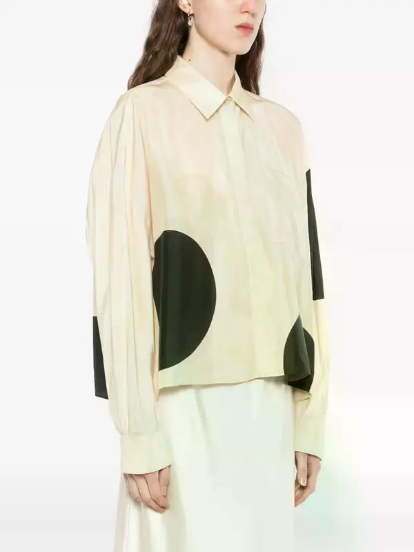 LESS Polka-dot Button-down Shirt