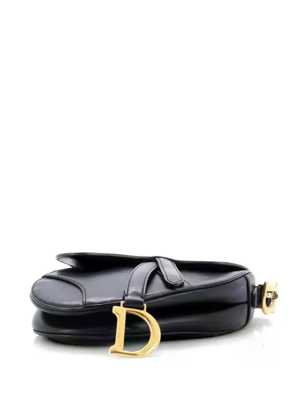 Dior Saddle Handbag Leather Mini Shoulder Bag - Black