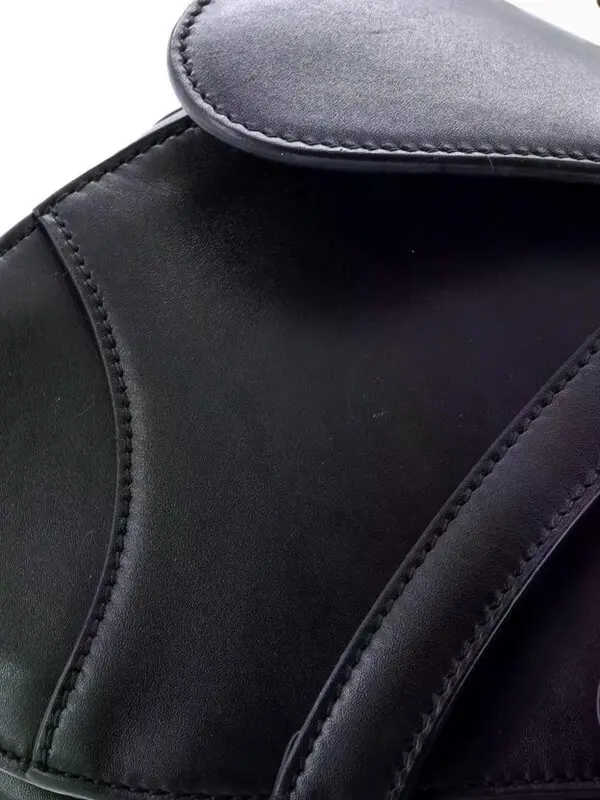 Dior Saddle Handbag Leather Mini Shoulder Bag - Black